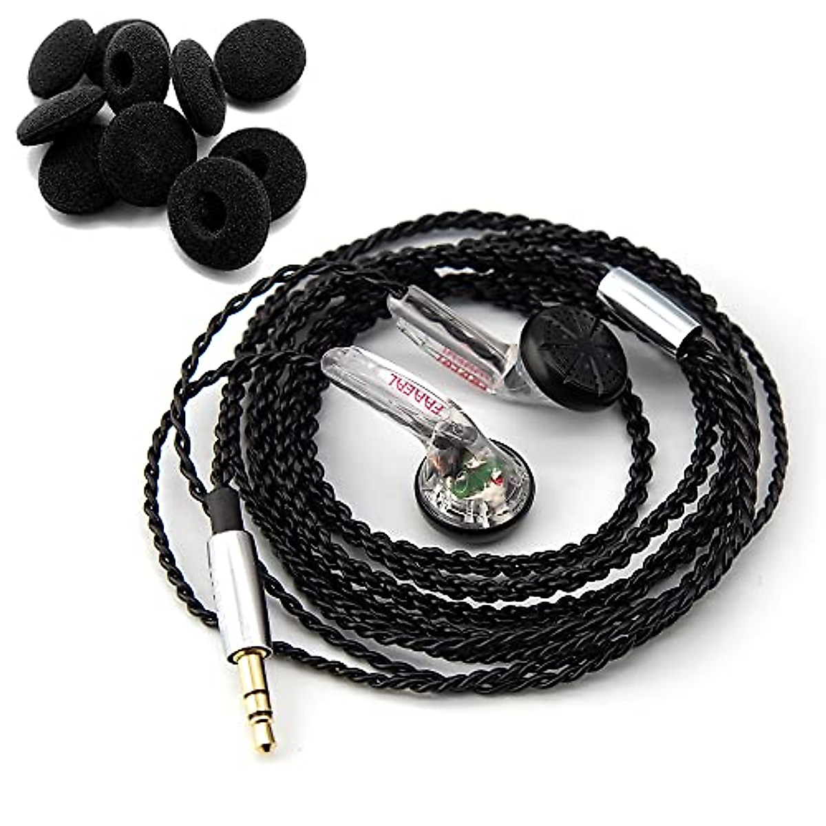 FAAEAL Snow-Lotus 1.0 in Ear Earphones with 15 Pairs Soft Foam Earbuds Eartips,64 Ohm Heavy Bass Flat Head Earbuds with Earphone Pads Replacement Foam for AirPods iPod iPhone Itouch Ipad Headsets