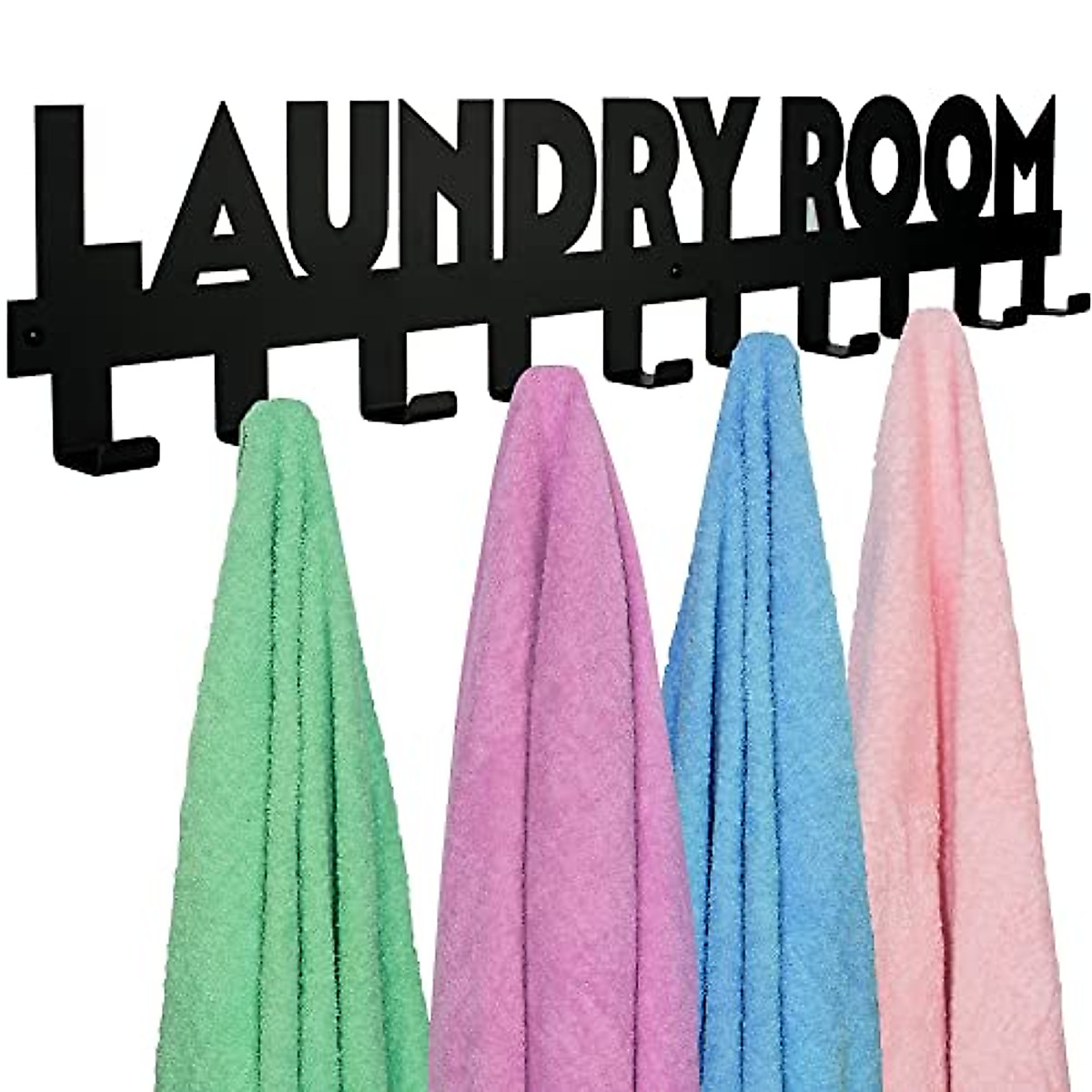 STAR SPLASH Large Laundry Room Towel Rack - Laundry Room Decor and Accessories - Laundry Signs for Laundry Decor - Perfect Mudroom Laundry Room Sign and Laundry Room Wall Decor - Laundry Wall Decor