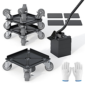 IURRDOP Furniture Lift Mover Tool Set, Furniture Dolly with 5 Moving Wheels for Heavy Objects, 360 Degree Swivel Carts, Heavy Duty Furniture Mover for Appliances, Refrigerator, Sofa, Max Up for 3000LB
