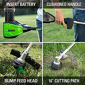 Greenworks PRO 16-Inch 80V Cordless String Trimmer (Attachment Capable), Battery Not Included GST80320
