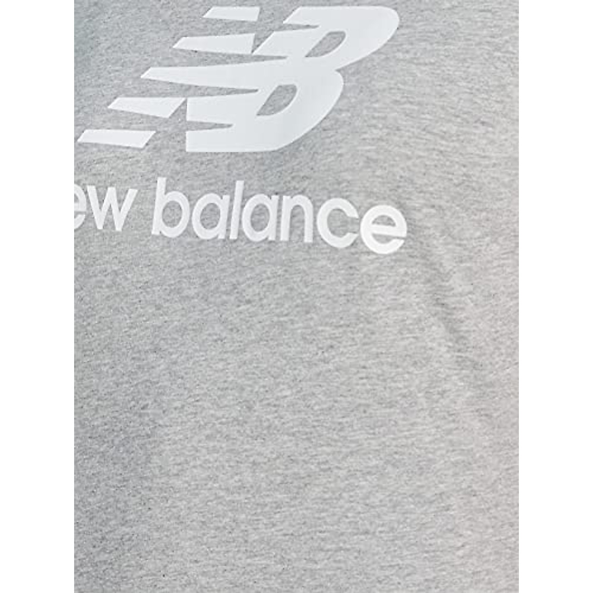 New Balance Women's NB Essentials Stacked Logo Short Sleeve 19, Athletic Grey, Large