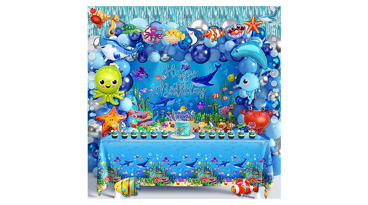Under the Sea Party Decorations 98 Pcs | Ocean Theme Supplies