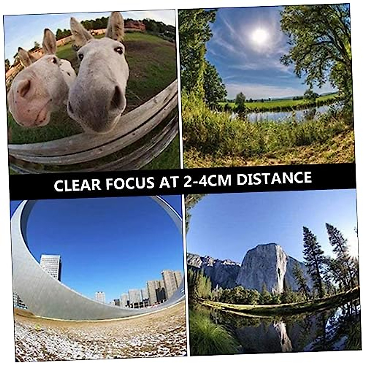 Abaodam 1 Set 10 Mobile Phone Lens Set fisheye Lens Phone Clip Lens 10 in 1 Phone Photo Lens Telephoto Lens Glass Material Phone Photography Lens Universal Mobile Phone Lens External