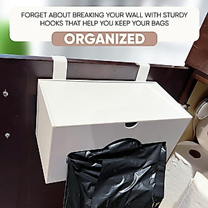 Essential BEMO - Trash Bag Holder Cabinet Door - Trash Bag Organizer Under Sink - Kitchen Trash Bag Dispenser Under Sink - Garbage Bag Dispenser Under Sink - Acrylic Trash Bag Dispenser Roll Holder