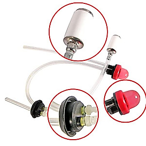 Mikatesi 581798001 Fuel Line Assembly + 581798001 Air Filter Kit with Fuel Filter Fit for Husq 125b Fuel Line Kit 125B 125BX 125BVX Husqvarna Handheld Leaf Blower