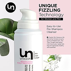 Unwash Revitalizing Scalp Treatment - Scalp Treatment, Combats Excess Oil, Lightweight Formula, Balances Moisture, Cruelty Free, 3.5 oz