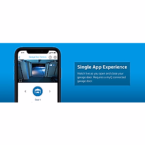 LiftMaster myQ Smart Garage HD Camera - WiFi Enabled - myQ Smartphone Controlled - Two Way Audio - Works with Key by Amazon in-Garage Delivery - Model MYQ-SGC1WLM, + Lens Cleaning Cloth