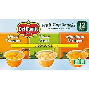 Del Monte Fruit Cup Snacks In Juice, 4 Oz, 12 Ct
