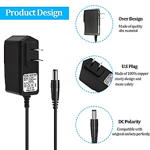 12V 1.5A Universal Power Supply Adapter, 3.2Ft Exact Long Wall Wart Transformer Charger Cord for Dome Bullet CCTV Security Camera