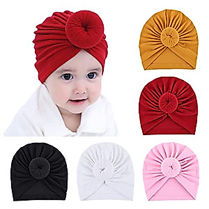 sockfun Baby Girl Headbands Baby Girl Beanie Newborn Girl Hats, Baby Girl Turban Top Knot Hat Baby Girls' Hats & Caps Baby Knot Headbands