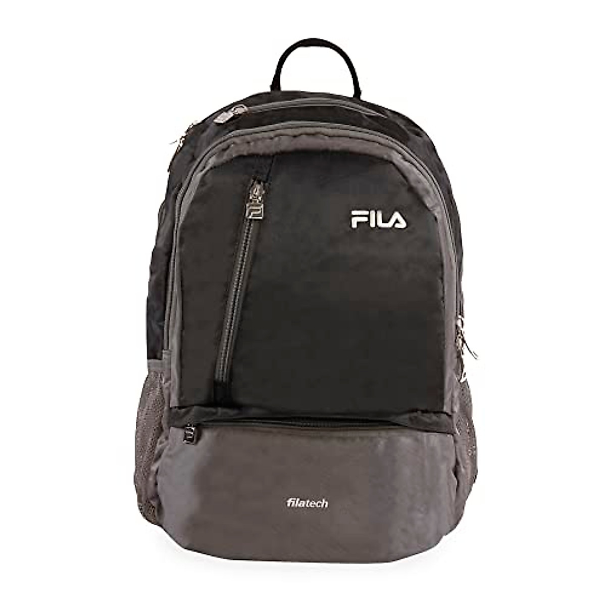 Fila Duel Tablet and Laptop Backpack, Black/Grey, One Size