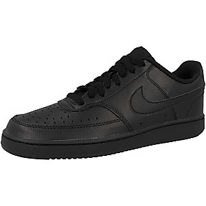 Nike Men's Court Vision Low Next Nature Shoes Sneaker, Black/Black-Black, 8.5