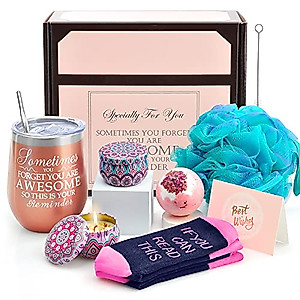 Birthday Gifts for Women, Christmas Gifts for Friends Gifts for Her Girlfriend Sister Mom Unique Gifts Box Insulated Tumbler Scented Candle
