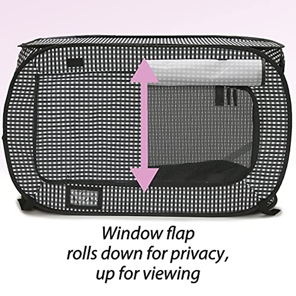 Necoichi Portable Stress Free Cage Carrier and Litter Box, Indoor & Outdoor, Travel (Black, Cage/Kennel+Litter Box)