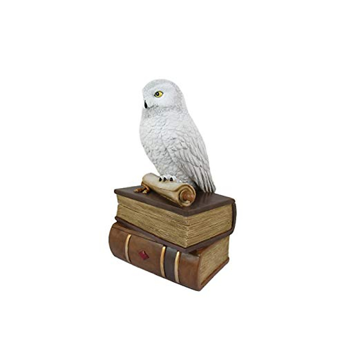 World of Wonders Wizard School White Owl Sculpture Decorative Box with Lid | Knick Nacks for Shelves and Owl Decor | Home Decor for Table Top | Book Lover Gift - 9"