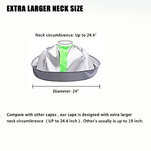 woniutch Hair Cutting Capes Umbrella for Adults, Barber Cape Cloak Cape for Home and Salon Use, Keep Hair Off Clothes and Floor
