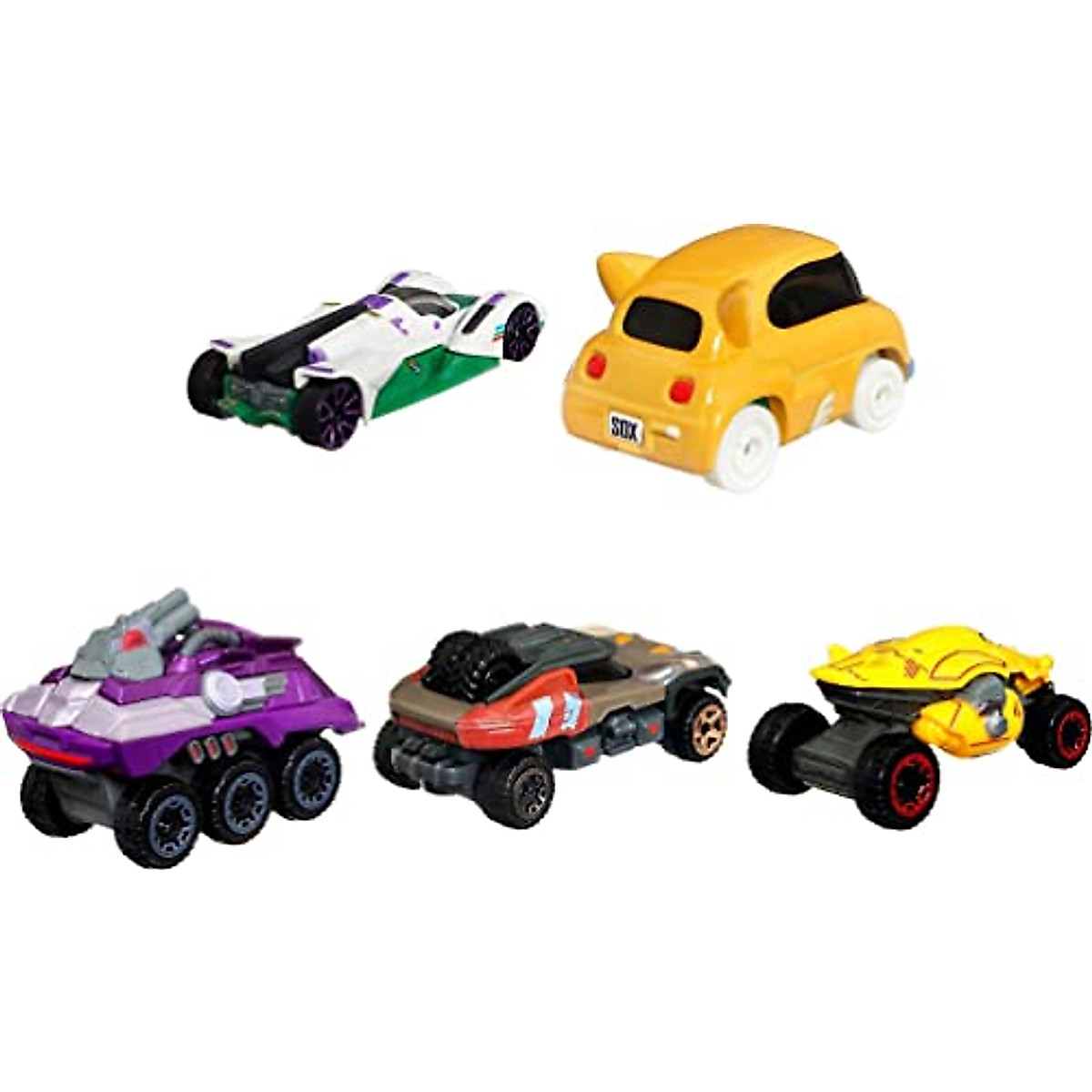 Hot Wheels Lightyear Hot Wheels 5-Pack of 1:64 Scale Die-Cast Starships from the Lightyear movie, Toy for Collectors & Kids 3 Years Old & Up