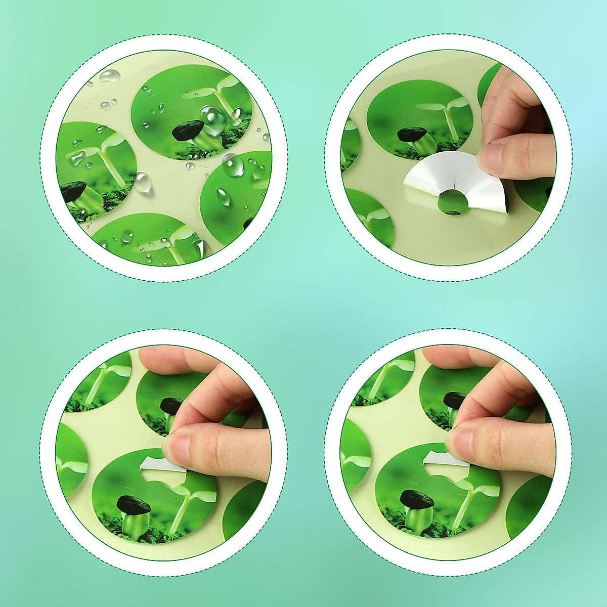 120pcs Plant Grow Stickers Compatible with AeroGarden Seed Pod, Grow Baskets Labels Hydroponic Plant Label for Seedlings Garden Pods for Labeling Plants and Recording Plant Growth (Round, Flower)