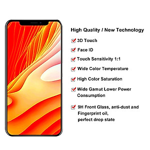 Tsikoyooe for iPhone 12/12 Pro Screen Replacement 6.1 inch, 3D Touch LCD Display Digitizer Touch Screen Assembly with Repair Tools, Compatible with iPhone 12/12 Pro 6.1 inch