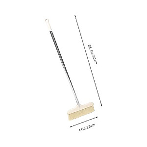 HOMOCONO Stitching Broom Indoor Broom Floor Cleaning Brooms House Broom Angle Brooms Floor Broom Soft Broom Sweeping Broom Soft Bristle Cleaning Brush Broom Outdoor Kitchen Broom Wooden