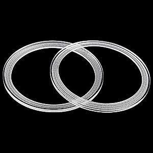 X AUTOHAUX 2Pcs for 6.5 Inch Car Speaker Spacer Ring Acrylic Transparent Mounting Spacer Plate 146mm ID