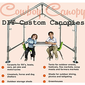 10' x 20' High Peak Canopy Fittings, DIY RV & Boat Carport, 1" EMT Metal Frame Parts