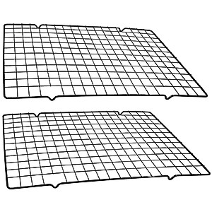 Daycount® 2-Pack Heavy-duty Cooling Rack for Baking Stacking 10 x 16 Inch Stainless Steel Wire Rack for Cooling, Drying