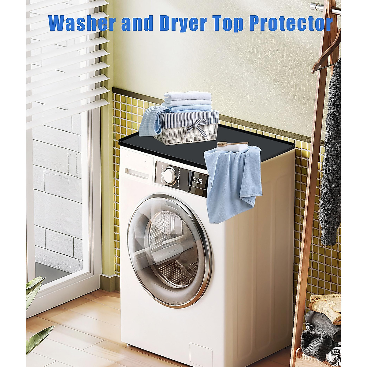 Mini Fridge Mat, 24''x24'' X0.8'' Mini Fridge Drip Trays Mat for Carpet Floor, Under Refrigerator Mat AC Conditioner Drip Pan, Silicone Mat for Refrigerators, Washing Machines, Dryers, Wine Coolers