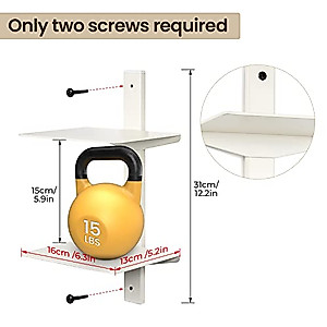 ART-GIFTREE Invisible Floating Bookshelf for Wall Mounted, 4 Tier Vertical Spine Book Tower, 2 Pack White