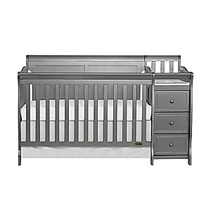 Dream On Me 5-in-1 Brody Full Panel Convertible Crib with Changer