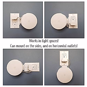 Dot Genie Google WiFi Pro Outlet Holder Mount [Old and New 2020 Version]: The Strongest, Most Versatile Mount Stand Holder for Google WiFi. Great for Home and Businesses! Still No Screws! (2-Pack)
