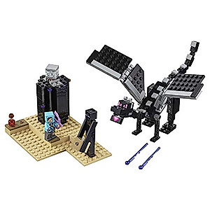LEGO Minecraft The End Battle 21151 Ender Dragon Building Kit Includes Dragon Slayer and Enderman Toy Figures for Dragon Fighting Adventures (222 Pieces)