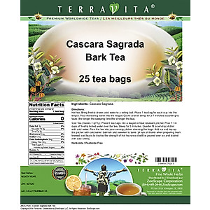 Cascara Sagrada Bark Tea (25 tea bags, ZIN: 427520)