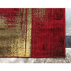 Unique Loom Barista Collection Area Rug - Timor (2' 2" x 6' 1" Runner, Multi/ Red)