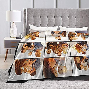 Custom Blanket Personalized Blanket with Photos Text Customized Picture Throw Blanket for Adult Kid Birthday Christmas Halloween New Year Mothers Fathers Valentines Day Gift, 9 Photos Collage, 50"x40"