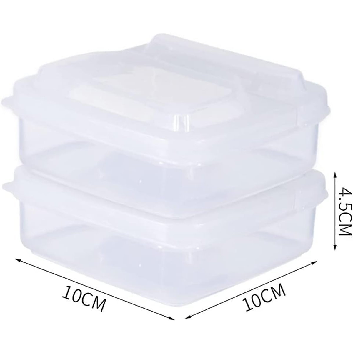 2PCS Sliced Cheese Container for Fridge with Flip Lid,Butter Block Cheese Slice Storage Box,Portable Leakproof Clear Flip Top Storage Box,Vegetable and Fruit Fresh-Keeping Box Food Container Sets