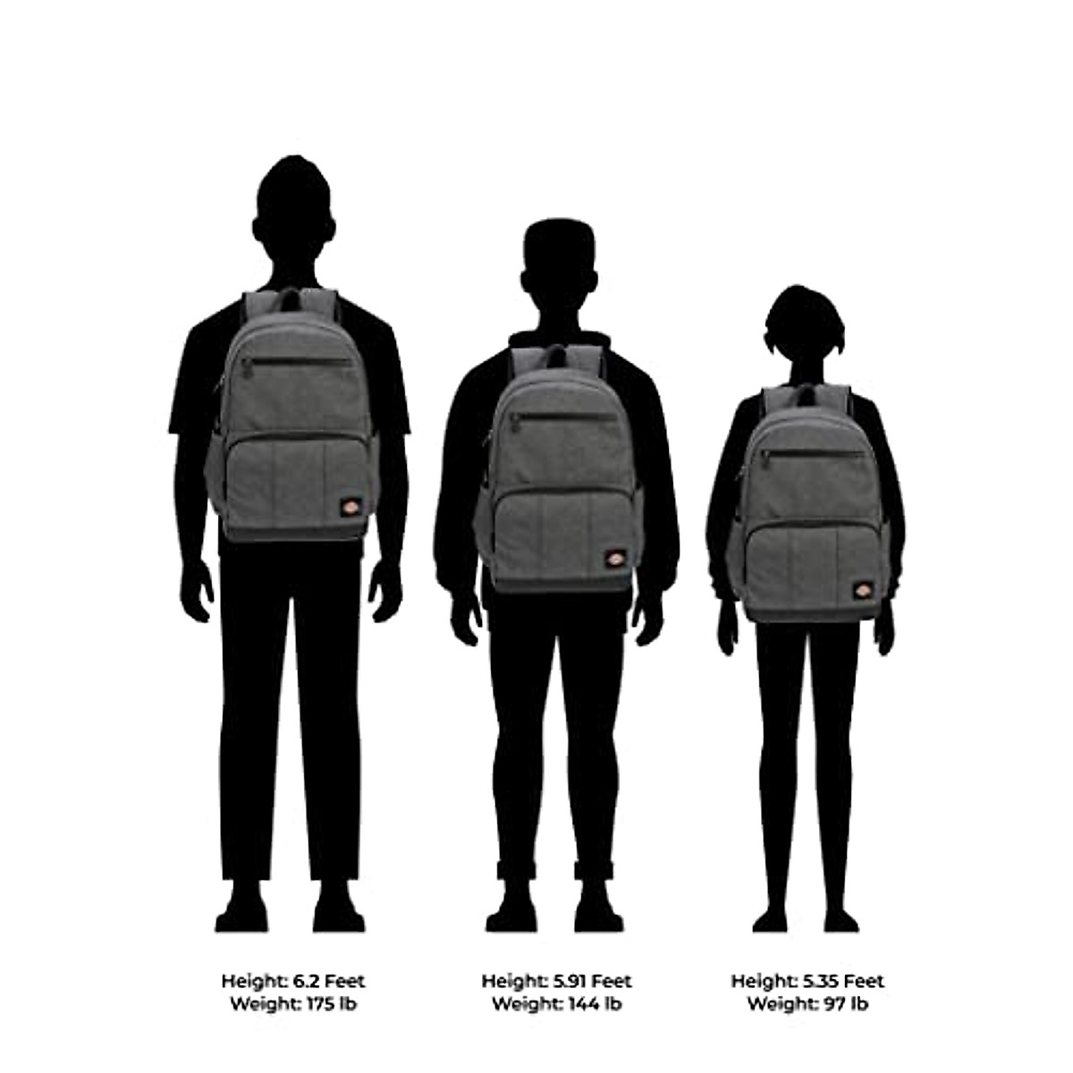 Dickies Journeyman Backpack Classic Logo Water Resistant Casual Daypack for Travel Fits 15.6 Inch Notebook (Charcoal)