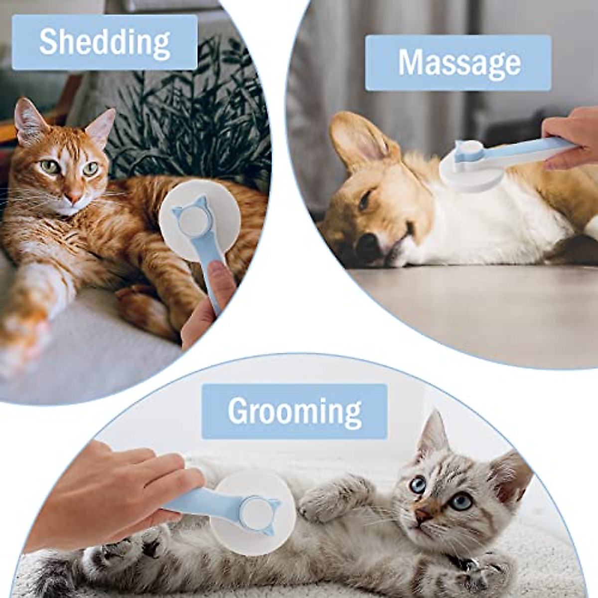 Yintoper Cat Brush with Release Button, Self Cleaning Slicker Brush for Shedding Grooming or Massage, Cat Brush for Indoor Cats Removes Loose Fur, Dog Brush for Short or Long Hair Dogs, Cats, Rabbits
