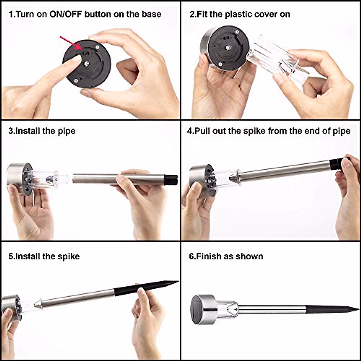 SOWSUN Solar Pathway Lights Outdoor ,Solar Powered Landscape Garden Lights for Pathway ,Lawn, Patio, Yard,Path,Walkway Decoration-12 Pack(White)