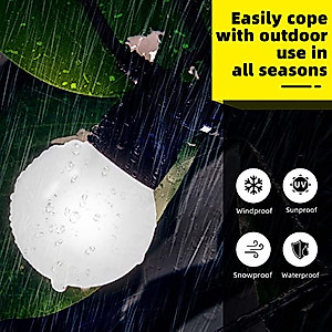 PURPLE LEAF Outdoor String Lights 24 Ft 12 Led Waterproof Bulbs Commercial Decorative for Patio Gazebo Pergola Garden Bistro and Outside Shatterproof Led Hanging Light