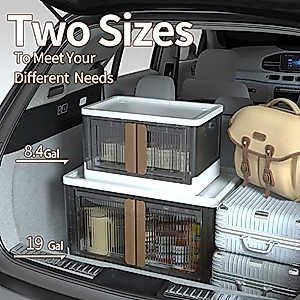 Storage Cabinet - Room Organizer, Plastic Shelves Organizer, Storage Bins with Lids, Collapsible Outdoor Storage Box, 19 Gal Office Organization, Stackable Bookshelf, 4 Pack Cube Storage Organizer