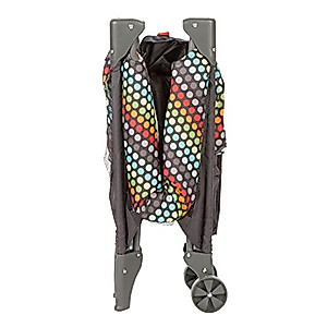 Cosco Funsport Compact Portable Playard, Lightweight, Easy Set up, Foldable Baby Playpen with Carry Bag, Rainbow Dots