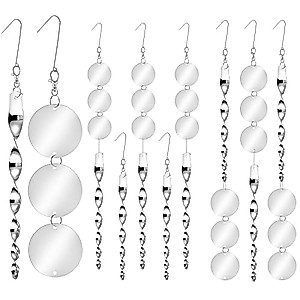 Upgraded Bird Scare Devices Set 54 Pcs Reflective Discs 18pcs Bird Scare Rods Double Sided Bird Reflectors Outdoor for Keep Birds Away Woodpeckers Pigeons from Your House Garden Boat