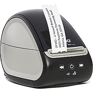 DYMO LabelWriter 550 Turbo Direct Thermal Label Printer, USB and LAN Connectivity Monochrome Label Maker - Print up to 90 Labels Per Minute, 300 dpi, Auto Label Recognition
