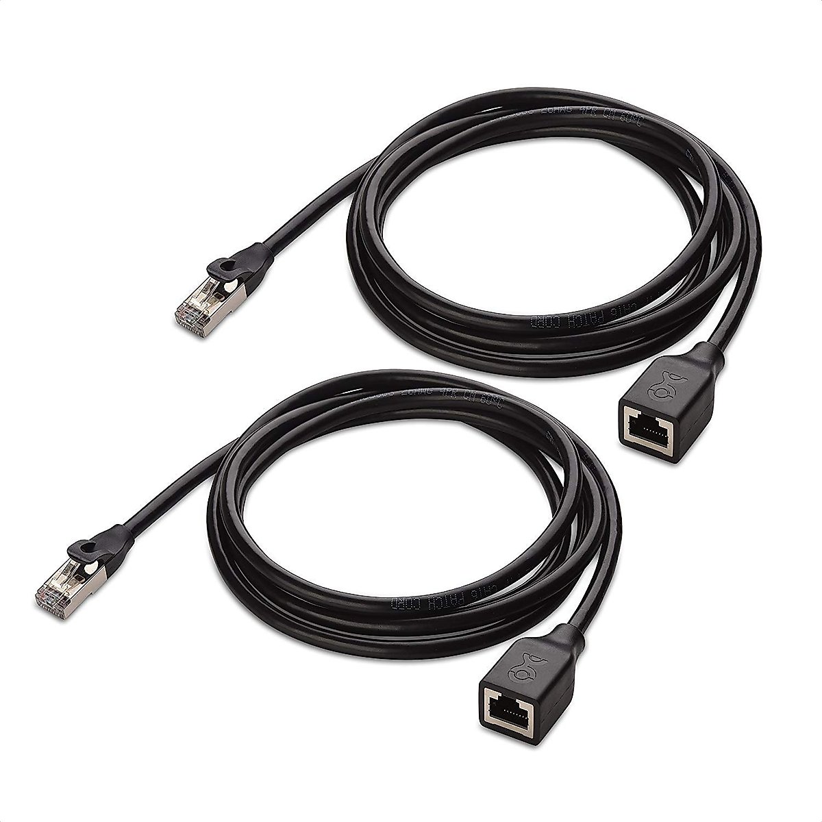 Cable Matters 10Gbps 2-Pack Shielded Cat 6 Ethernet Extension Cable 6 ft (Shielded Ethernet Extension Cable, Cat6 Extension, Ethernet Extender, Ethernet Cable Extender)