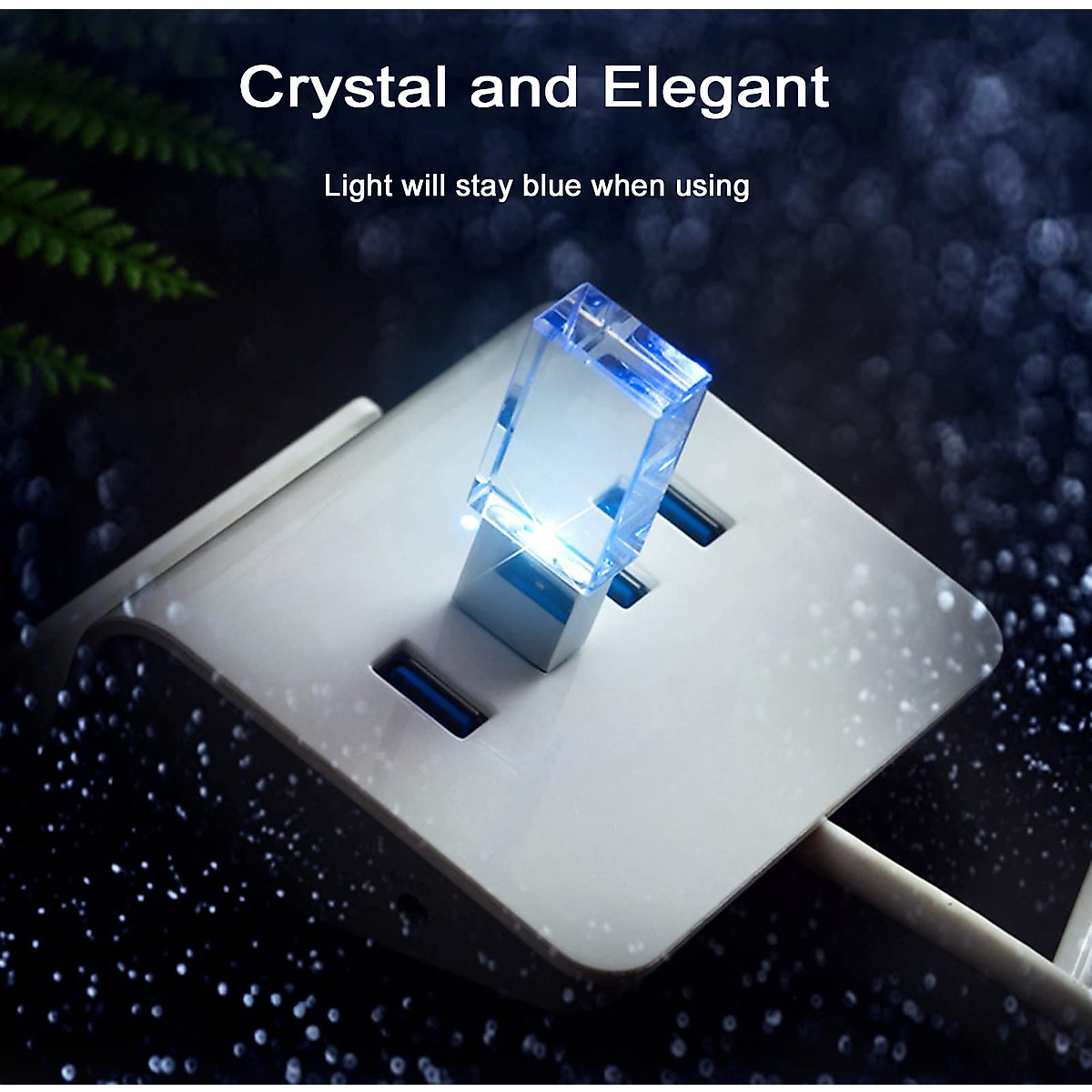 Laak 16GB New Crystal Transparent Rectangle Genuine USB Flash Drive 3.0 Wedding Gift Pendrive,Silver