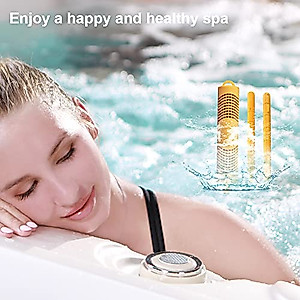 Joepoe SPA Mineral Stick Parts,Mineral Sticks for Hot Tub with 4 Months Lifetime Filter Cartridge Universal for Hot Tub&Pool (Yellow,3-Pack)