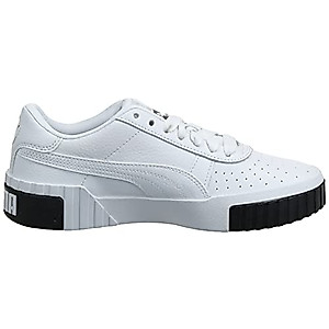 PUMA Women's CALI Sneaker White Black, 9 M US