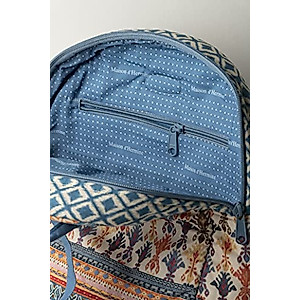 Maison d' Hermine Backpack Cotton Shoulder Backpack with Small Pouch Lightweight Bag for Travel Work Beach Perfect for Women & Men (Ikat - Ikatan)