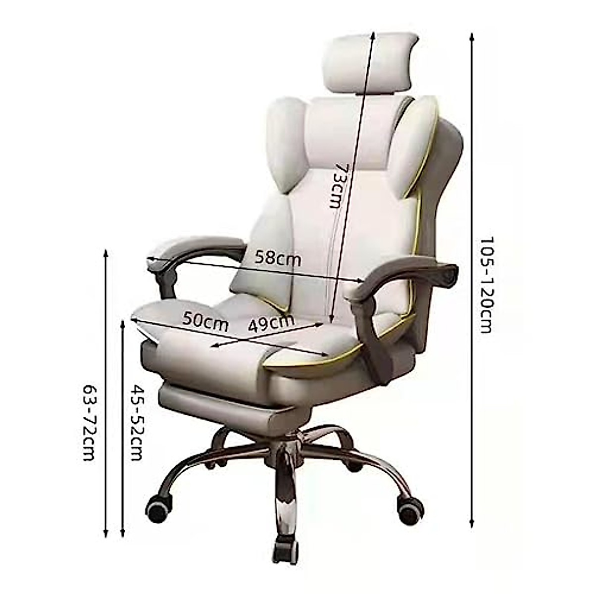 MARURY Soft Comfort Desk Chairs,Home Comfortable Sedentary Office Chair, Dormitory Computer Armchair, Modern Swivel Vanity Chair for Home Office Make Up